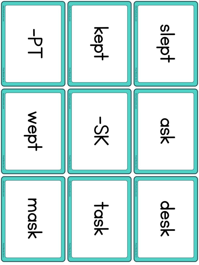 Phonics Cards – ESL Flashcards