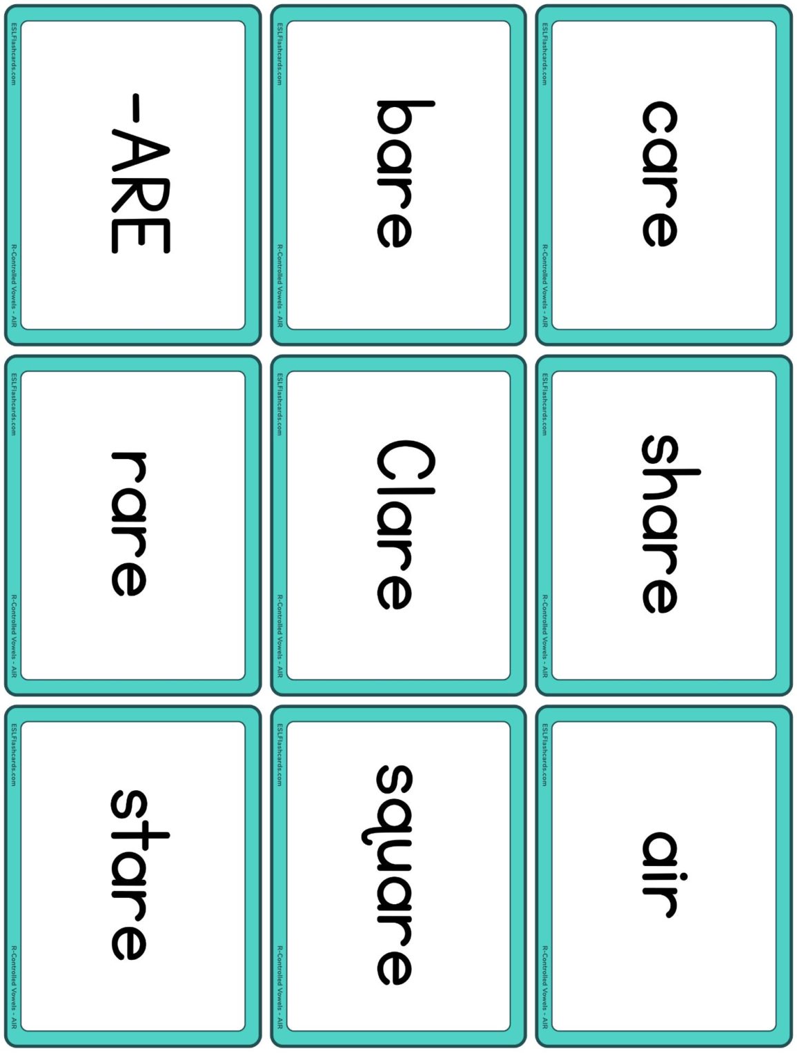 Phonics Cards – ESL Flashcards