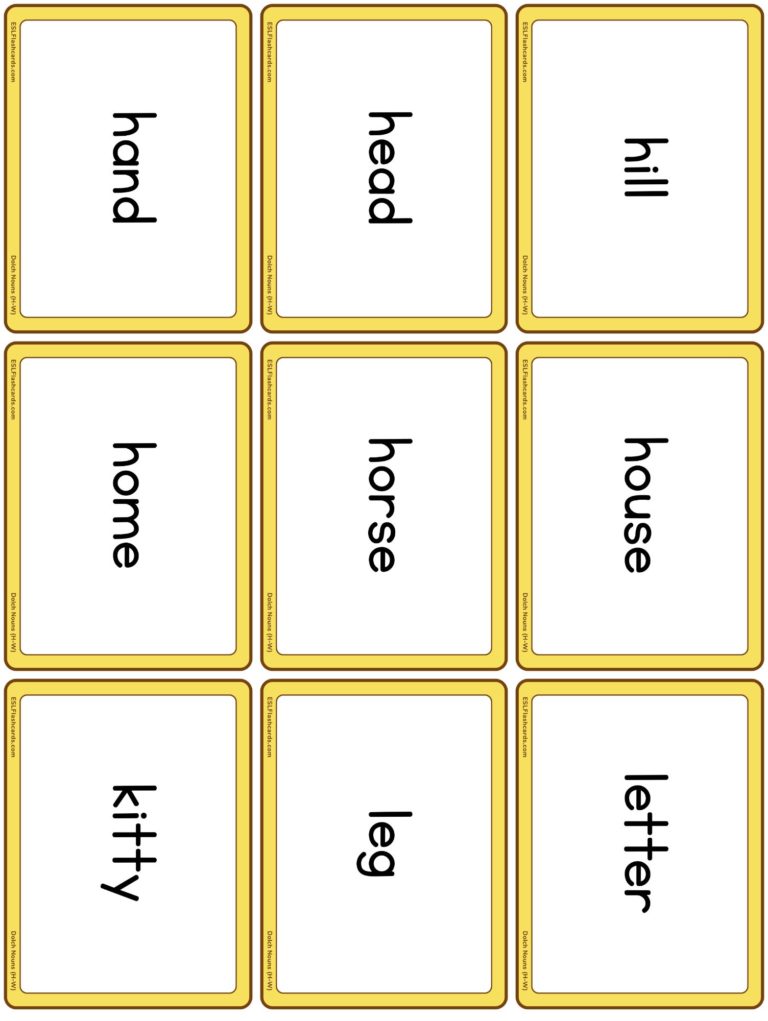 nouns – ESL Flashcards