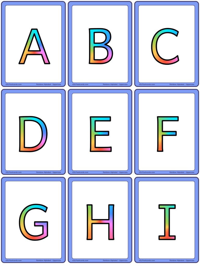 Alphabet Cards – ESL Flashcards