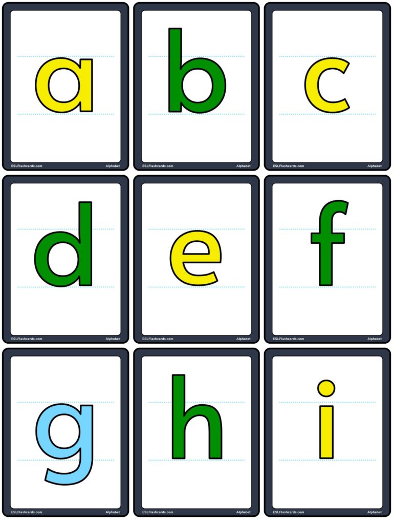 Alphabet Cards – ESL Flashcards