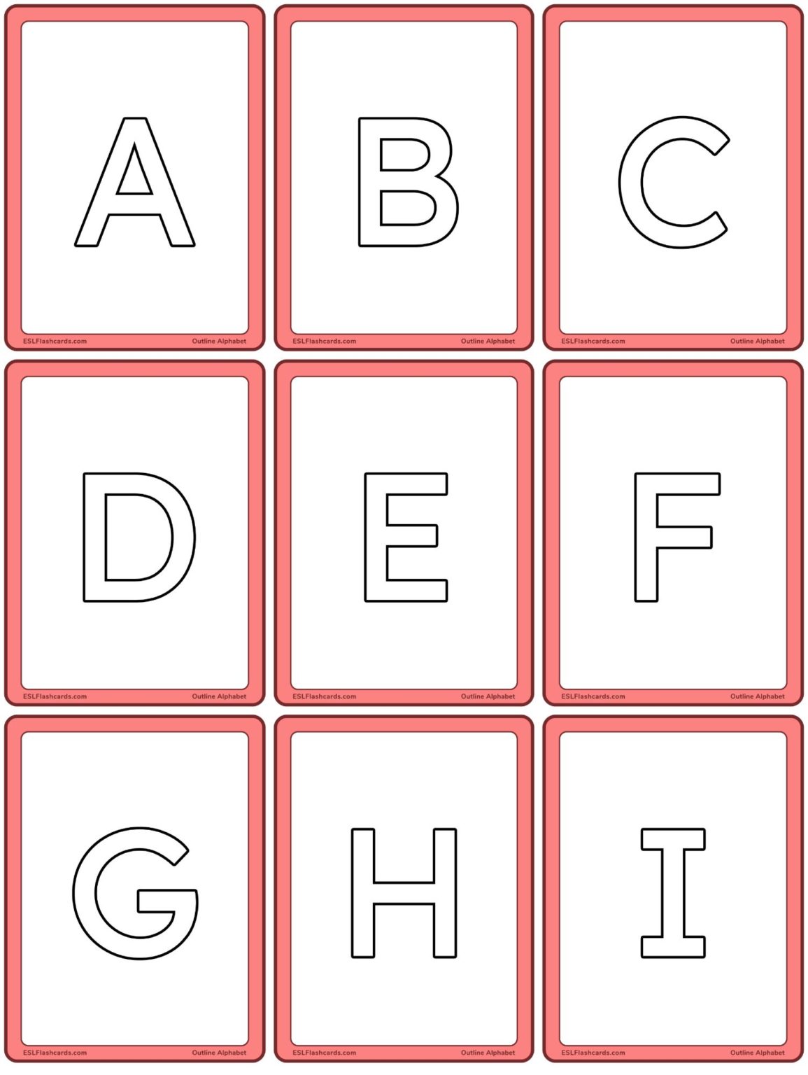 Alphabet Cards – ESL Flashcards
