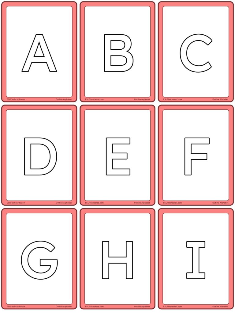 Full-Page Printable Alphabet Sets – ESL Flashcards