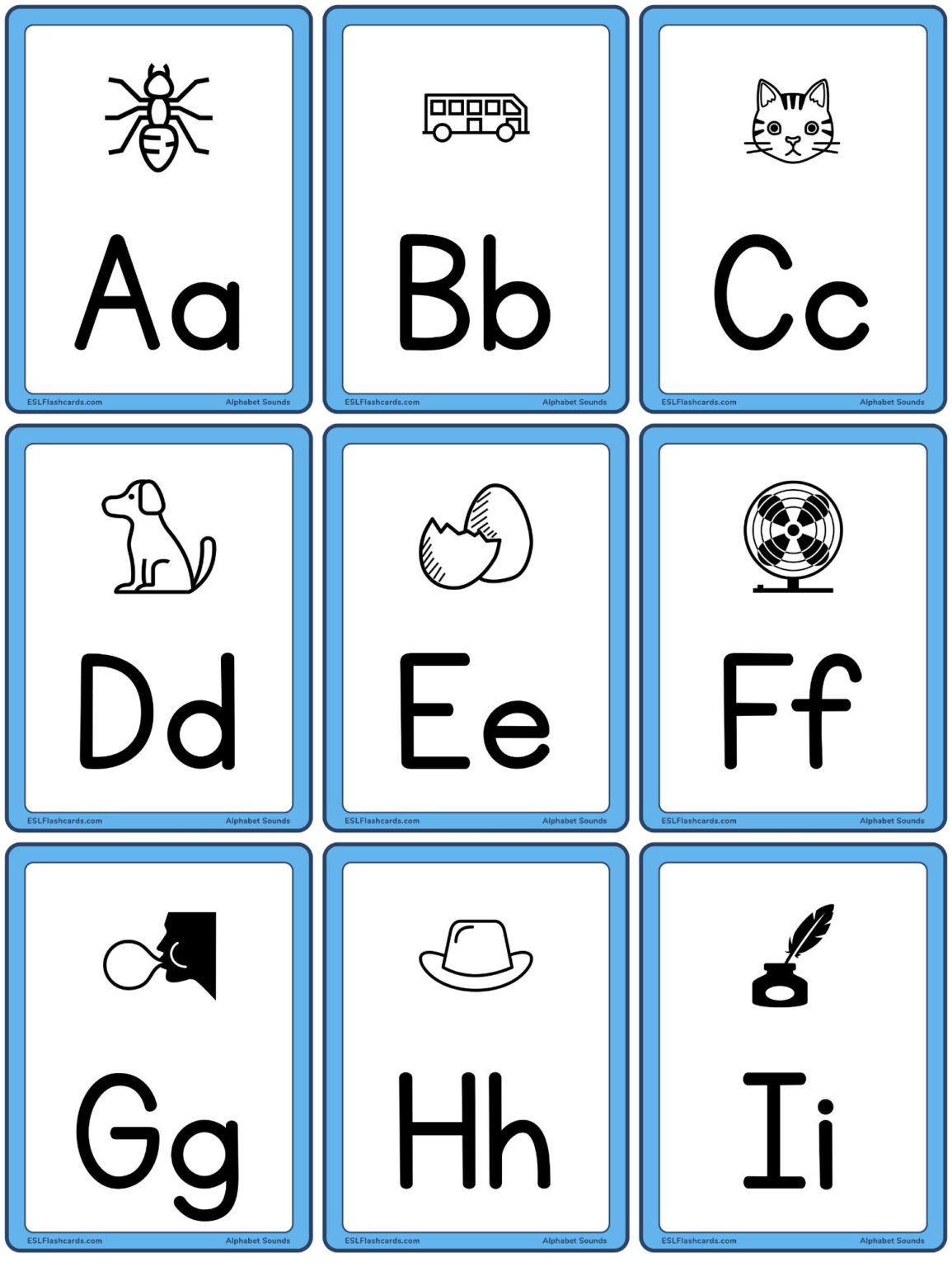 Alphabet Sounds ESL Flashcards