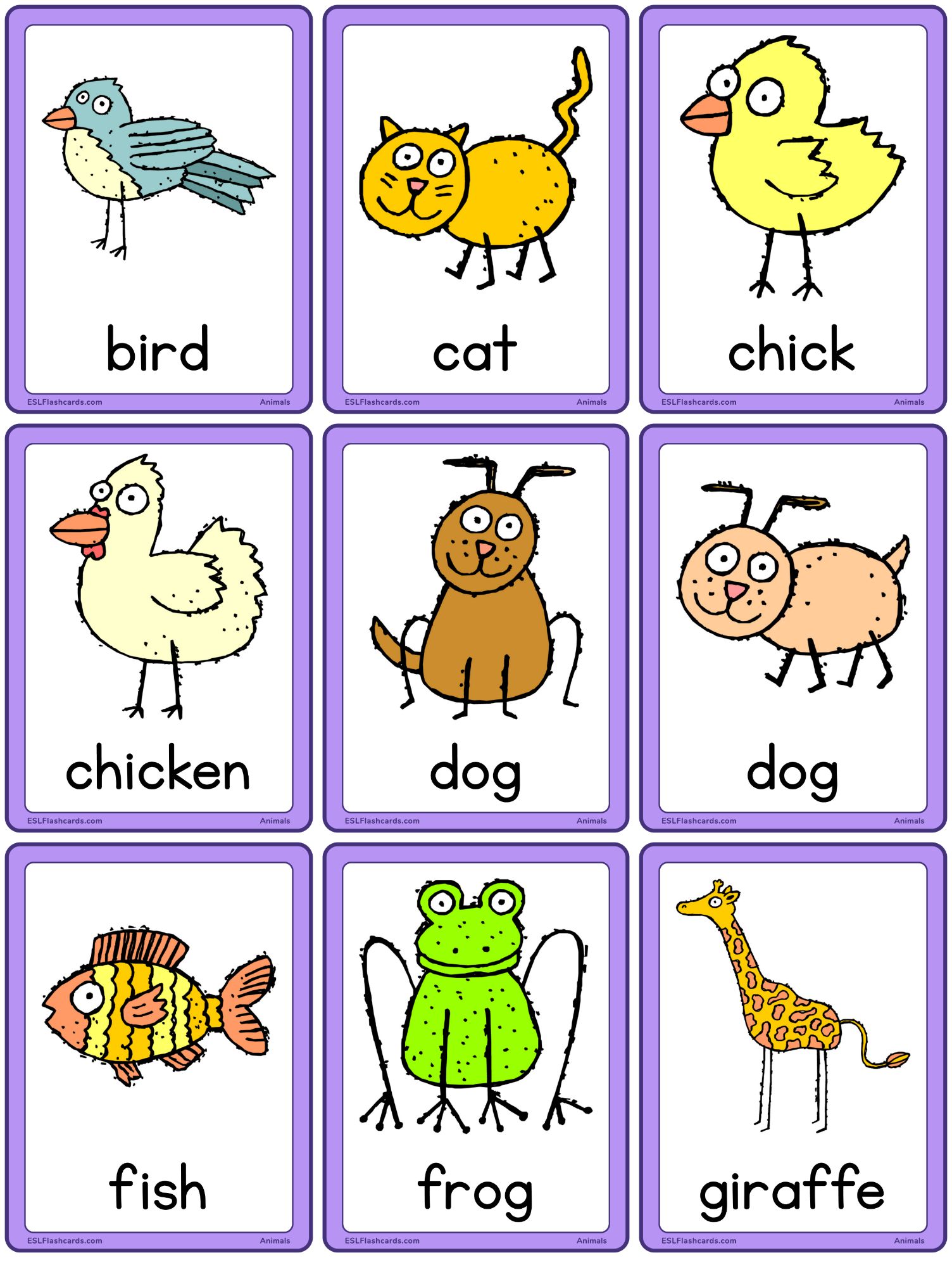 Animals ESL Flashcards