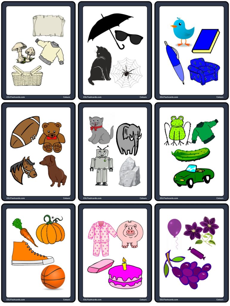 Kindergarten Flashcards – ESL Flashcards