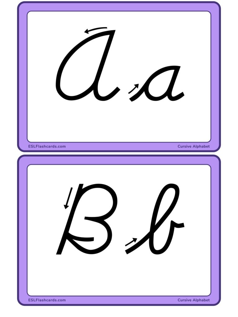 Alphabet Cards – ESL Flashcards