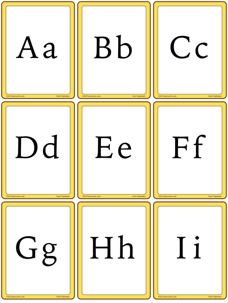 Cursive Alphabet – ESL Flashcards