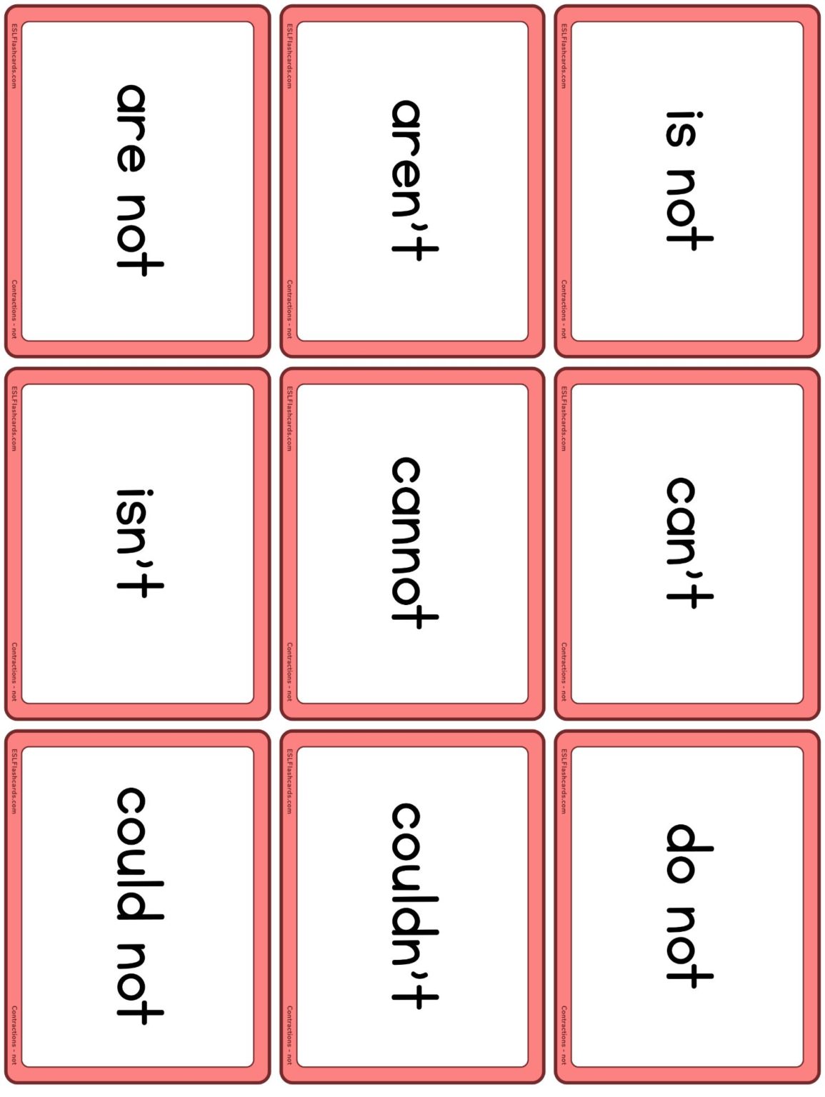 Grammar Cards – ESL Flashcards