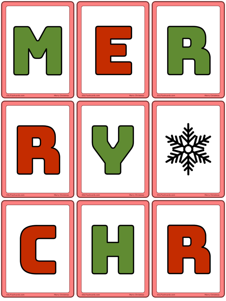 Christmas Flashcards – ESL Flashcards