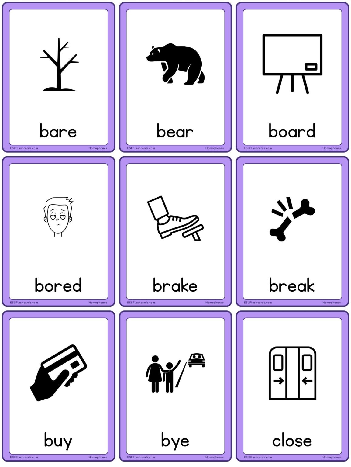 Phonics Cards – ESL Flashcards