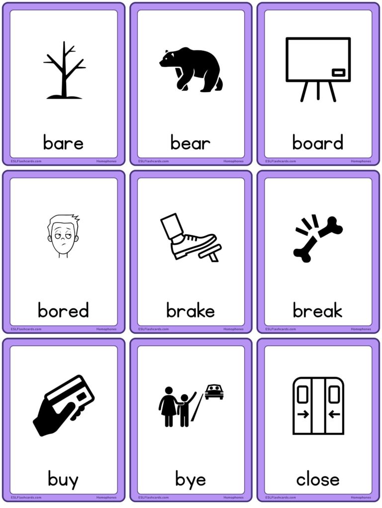 Phonics Cards – ESL Flashcards