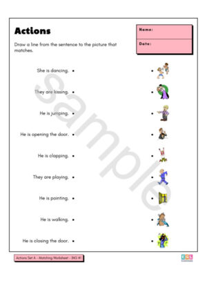 Action Flashcards – Set A – ESL Flashcards
